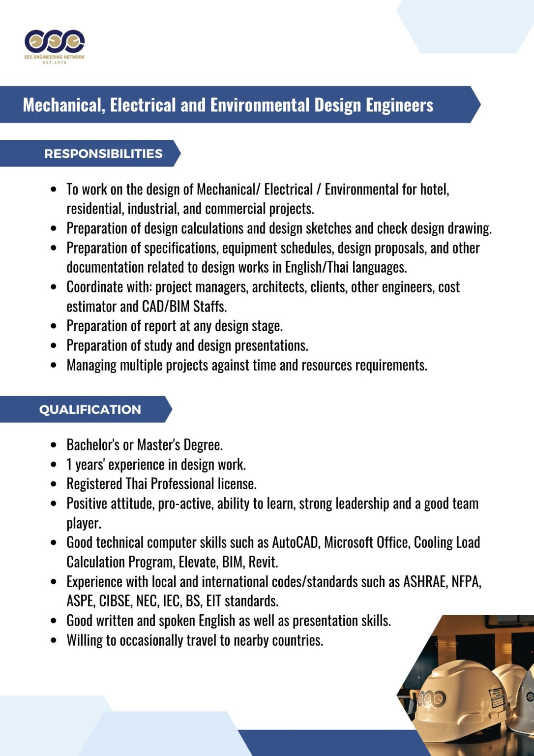 ประกาศรับสมัครงานบริษัท EEC ENGINEERING NETWORK CO.,LTD. – Engineering KU